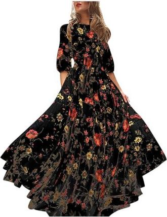 Generic WVONIF Robe Longue Noel Robe Femme Hiver Courte Velours Robe Moulante &agrave; Manches Longues Col en V Robe De Soiree Femme Vintage Chaud Chic Sexy Robe Rob