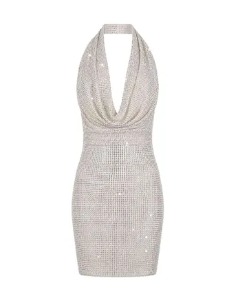 Twentyfourhaitch Robe Au Genou - Argent