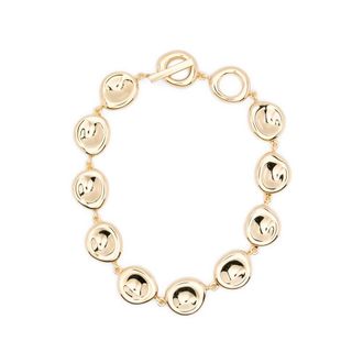 Joseph Bean Gilded Gold Disc Necklace