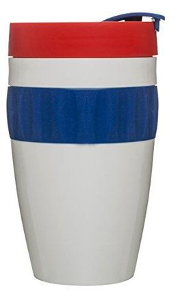 Sagaform 5017157 Summer Take-Away Becher, wei&szlig;/blau/rot