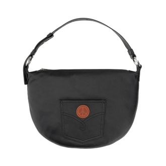 Moschino Verstellbare Leder Schultertasche - - Bags - Damen - Schwarzk - ONE SIZE
