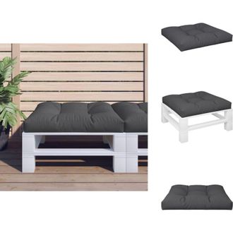 vidaXL Palettenkissen Schwarz 80x80x12 cm Stoff - Palettenkissen - Palettenm&ouml;bel Kissen - Palettensofa Kissen - Kissen