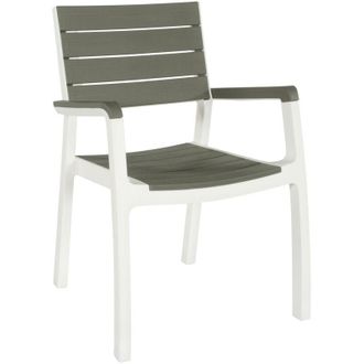 Keter Fauteuil de r&eacute;sine de jardin avec Keter harmonie en bois &agrave; latte &agrave; latte