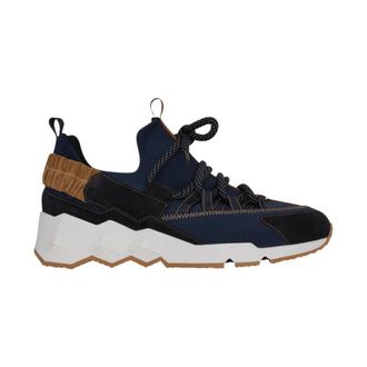 Pierre Hardy Nylon Trek Sneakers mit Grafikleder - - Shoes - Herren - Blau - 42 EU