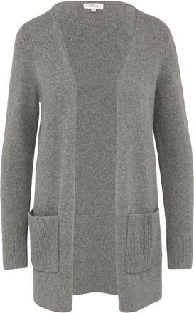 s.Oliver Cardigan Strickjacke Lange Strickjacke mit Rippb&uuml;ndchen