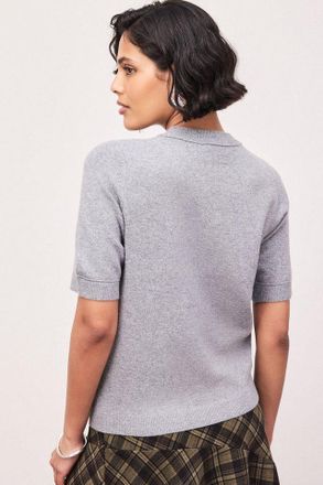 Next T-Shirt Superweicher, kurz&auml;rmeliger Strickpullover (1-tlg)