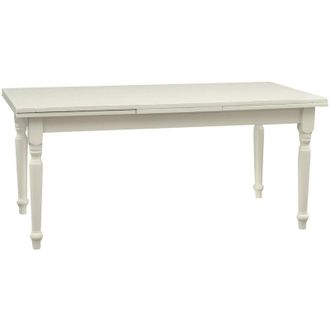 Biscottini International Biscottini - Country ausziehbarer Tisch aus massivem Lindenholz mit antikwei&szlig;er Oberfl&auml;che L180xPR90xH80 cm. Made in Italy