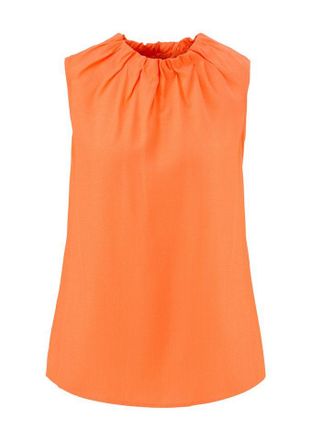Comma Blusentop Bluse Viskosebluse mit Raffung