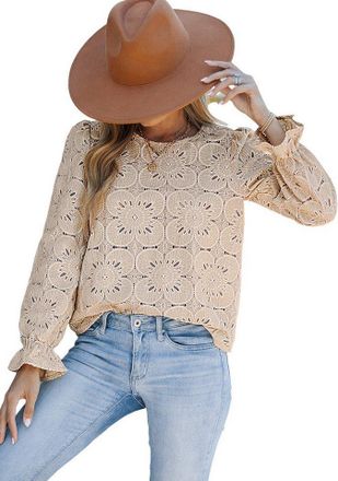 Cupshe Blusentop Romantisches Strick Top aus Spitze