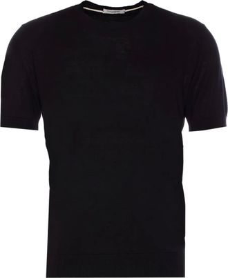 Paolo Pecora t-shirt en soie m&eacute;lang&eacute;e - Noir