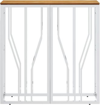 Generic Konsolentisch aus Edelstahl, Eingangstisch mit Geometrischem Muster, Stilvoller, Zeitgen&ouml;ssischer Flur f&uuml;r Wohnzimmer, Foyer und Inneneinrichtung (Sil