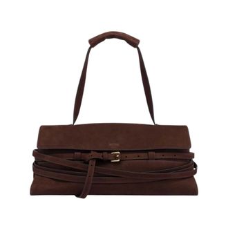 Moschino Femme, Sacs, Brun, Taille: ONE Size Tie Me Shoulder Bag