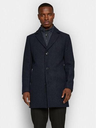 Matinique Wollmantel 30206267 Dunkelblau Regular Fit