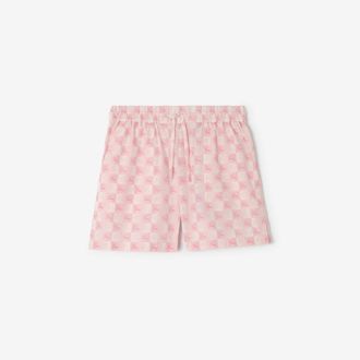 Burberry EKD Checkerboard Cotton Poplin Shorts, Size: 06