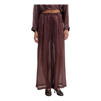 Isabelle Blanche Weite Hosen - - Trousers - Damen - Braun - XS