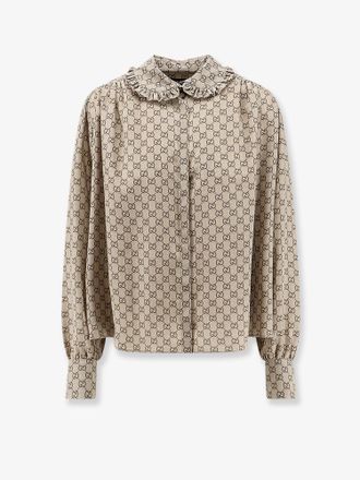 Gucci Gucci Primavera silk shirt with GG print - GUCCI - gender_Woman