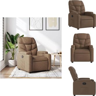 vidaXL Relaxsessel Braun Stoff - Relaxsessel - Relaxstuhl - Sessel - Fernsehsessel