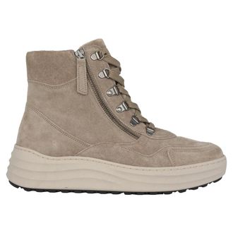 Gabor Warm gef&uuml;tterter Schn&uuml;r- und Rei&szlig;verschluss-Stiefel - - Shoes - Damen - Grau - 40 1/2 EU