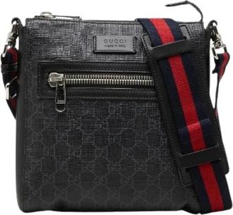 Gucci Pre-owned GG Supreme Sherry Line Shoulder Bag - Homme - Pre-owned - Noir - Taille: ONE Size