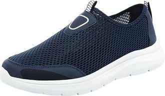 Generic Chaussures de marche à enfiler en maille pour homme, légères et respirantes avec semelle rembourrée douce, chaussures de sport décontractées, semelle 