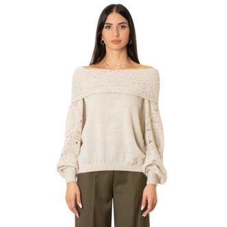 D.exterior Femme, Pulls, Blanc, Taille: 42 FR Maglia pizzo soft