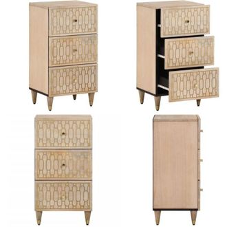 vidaXL Beistellschrank 40x33x75 cm Massivholz Mango - Sideboard - Wohnzimmerm&ouml;bel - Holzm&ouml;bel - Mangoholz - Handwerkskunst - Home & Living