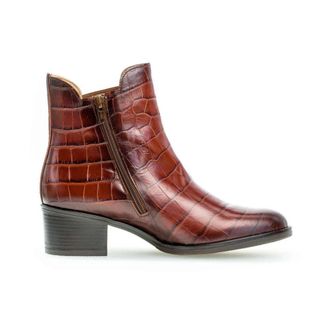 Gabor Cowboy Stiefelette mit Kroko-Print - - Shoes - Damen - Braun - 42 EU