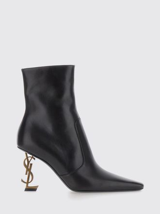 Saint Laurent Opyum Stiefeletten aus Glattkalbsleder mit YSL-Monogramm-Absatz