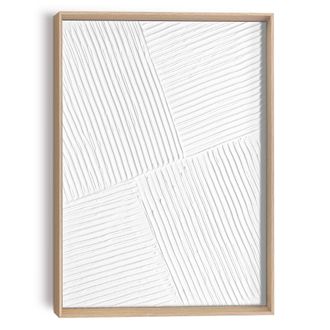 Reinders Relief Wandbild, Diagonal, Wohnzimmer, Poster, Wanddeko, Room Decor, MDF, Wei&szlig;, 40 x 30cm