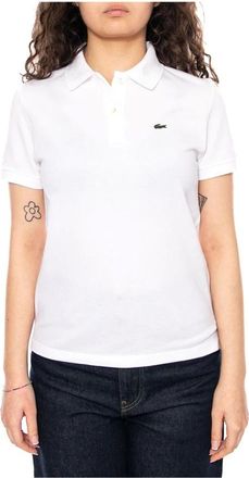 Lacoste Femme, Tops, Blanc, Taille: 38 FR Maglietta M/C Polo
