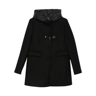 Fay Mantel mit drei Kn&ouml;pfen - - Coats - Damen - Schwarzk - XS