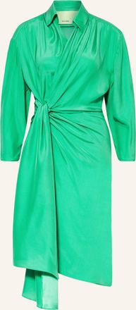 Gauge81 Wickelkleid Miya Aus Seide Mit 3/4-Arm gruen