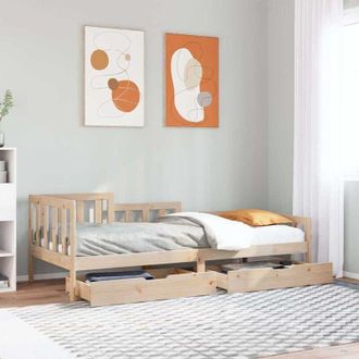vidaXL Tagesbett mit Schubladen 90x200 cm Massivholz Kiefer Vidaxl