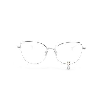 Yvmin Katzenaugen-Brille mit Kristallverzierungen - - Accessories - Damen - Grau - ONE SIZE