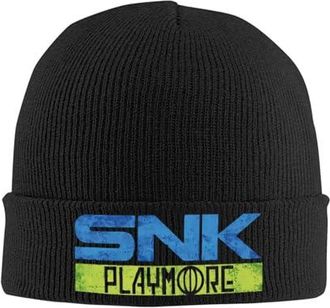 Generic Chapeau Homme, Logo SNK PLAYMORE Design de Fond Noir pour Hommes, Femmes Unisexes Bonnet tricot&eacute; Bonnet Bonnet Hiver Chaud Chaud Hiver Cadeau de No&euml;l