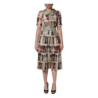 Dolce & Gabbana Vintage Glassware Midi Kleid - - Dresses - Damen - Mehrfarbig - 2XS