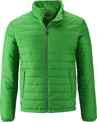James & Nicholson Herren Leichte, Wattierte Steppjacke (3XL, Green)
