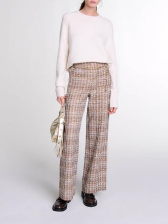 Maje Tweed-hose - Braun - Gr&ouml;&szlig;e 32 - Maje