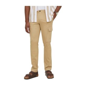 Michael Kors Pantalon Cargo Coton &Eacute;lastique - Homme - Pantalons - Beige - Taille: W33 L32
