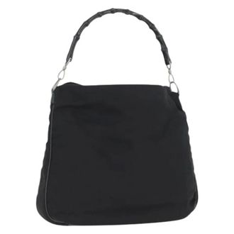 Gucci Sac &agrave; main doccasion Vintage avec anse en bambou - Femme - Pre-owned - Noir - Taille: ONE Size