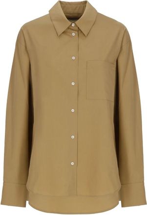 Loulou Studio Femme, Blouses et Chemises, Brun, Taille: 36 FR Lee Cotton Shirt