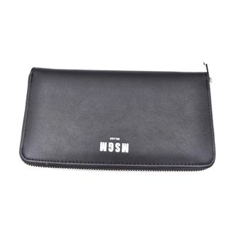 Msgm Schwarze Polyurethan Geldb&ouml;rsen - - Accessories - Damen - Schwarzk - ONE SIZE
