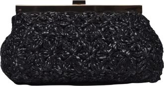 Fabiana Filippi Femme, Sacs, Noir, Taille: ONE Size Pochette en rafia
