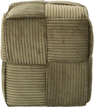 The Home Deco Factory Pouf Cotele Tresse Scott Vert