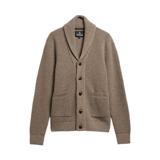 Barbour Hartland Strickjacke mit Schalkragen - - Knitwear - Herren - Braun - M