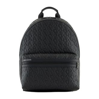 A|X Armani Exchange Umweltfreundlicher Schwarzer Rucksack mit Rei&szlig;verschluss - - Bags - Herren - Schwarzk - ONE SIZE