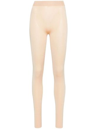 Fabiana Filippi Gerippte Leggings mit hohem Bund - Nude