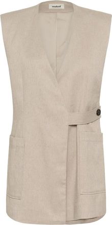 Soaked In Luxury Femme, Vestes, Beige, Taille: 36 FR Gilet en Tricot Doux &agrave; Col en V