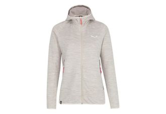 Salewa Fleecejacke Nuvolo Alpinewool mit Kapuze (4-Wege-Stretch, warm, atmungsaktiv)