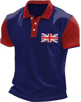 Generic Haut daffaires d&eacute;contract&eacute; avec manches raglan et boutonni&egrave;re sur le revers, Marine, 5XL